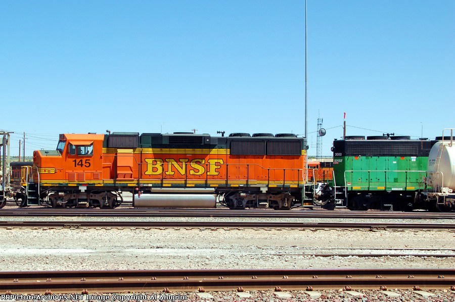 BNSF 145 & BNSF 3000 in yard